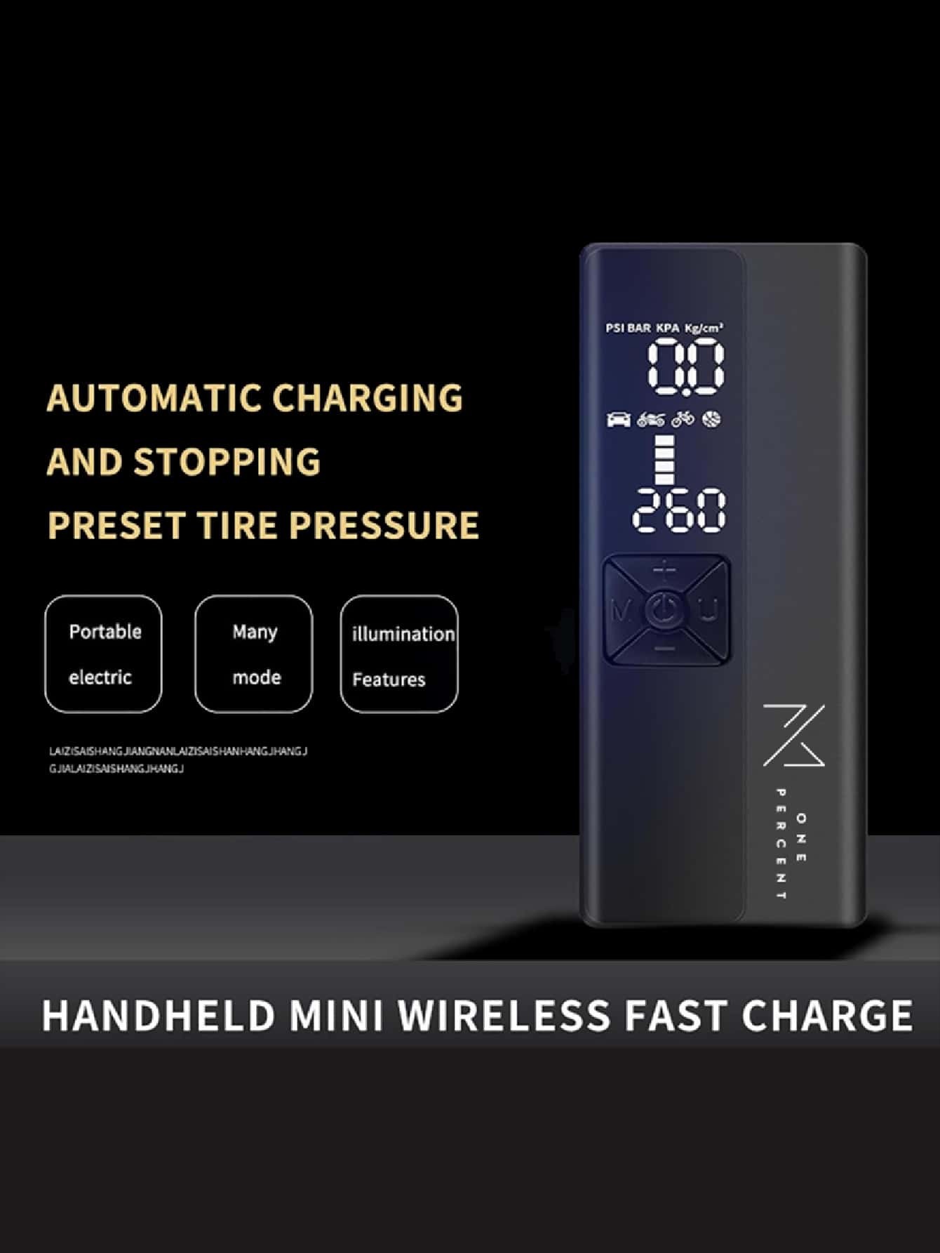 Tire Inflator Portable Air Compressor, 150 Psi Portable Air Pump For ...