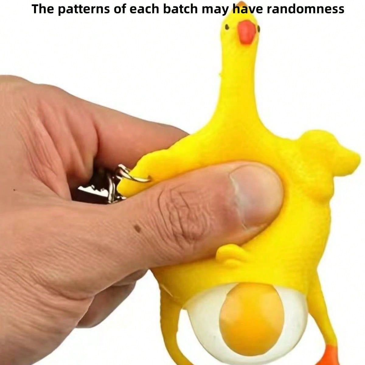 Creative Toy Funny Vent Chicken Keychain Squeeze Laying Hen Spoof ...