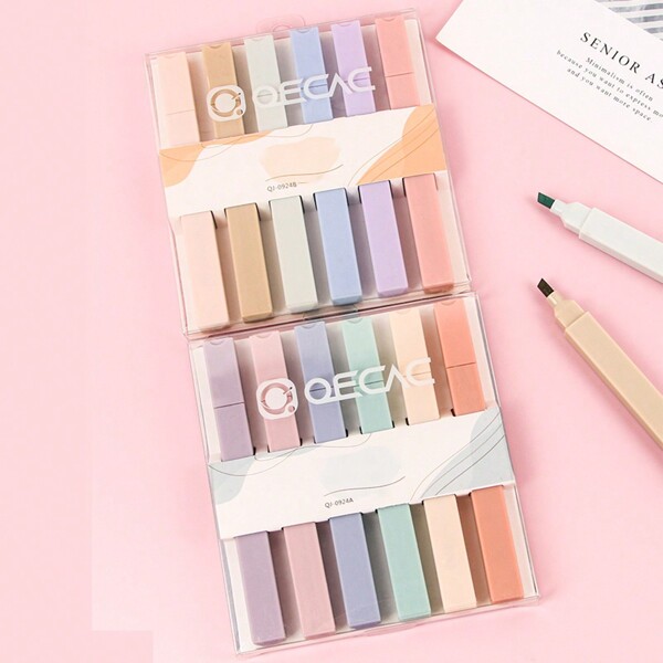 6 Pack Lovely Aesthetic Eye Care Highlighters In Soft Eye Care Colors ...