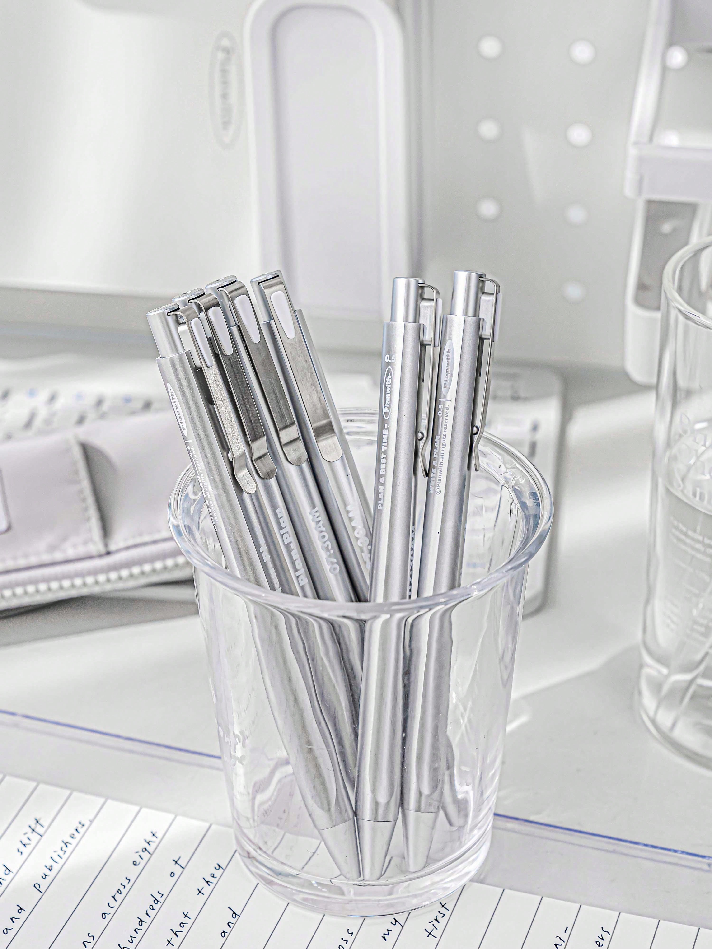 2pcs 15cm Low Center Of Gravity Black Pens, 0.5mm Simple Black Ink ...