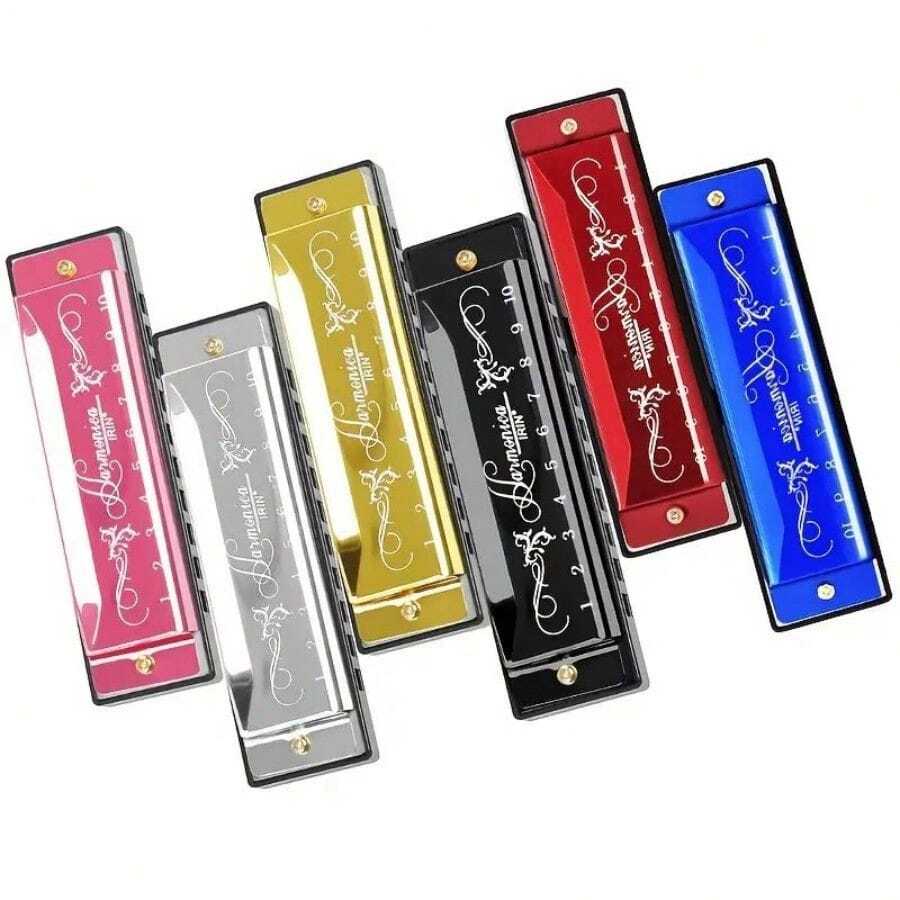 10 Holes 20 Voices Color C-Tuned Harmonica Advanced Adult Beginner C ...
