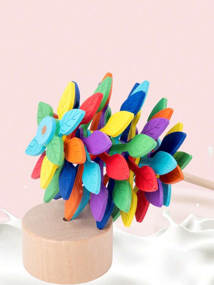 Wooden Fibonacci Series Spiral Rotating Lollipop Creative Display ...