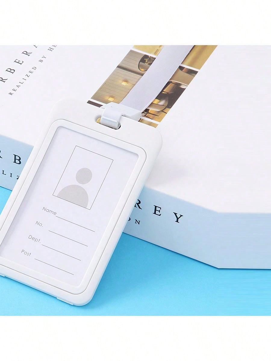 Double Sided Transparent Card Holder With Lanyard, Id Card Holder For ...
