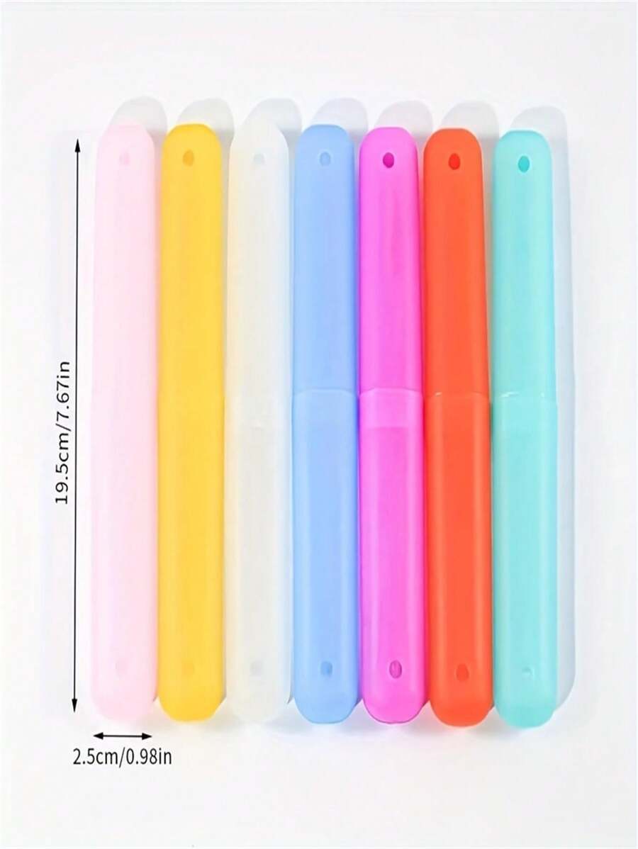 1/4 Pcs Travel-Friendly Dustproof Toothbrush Case - Portable Plastic ...