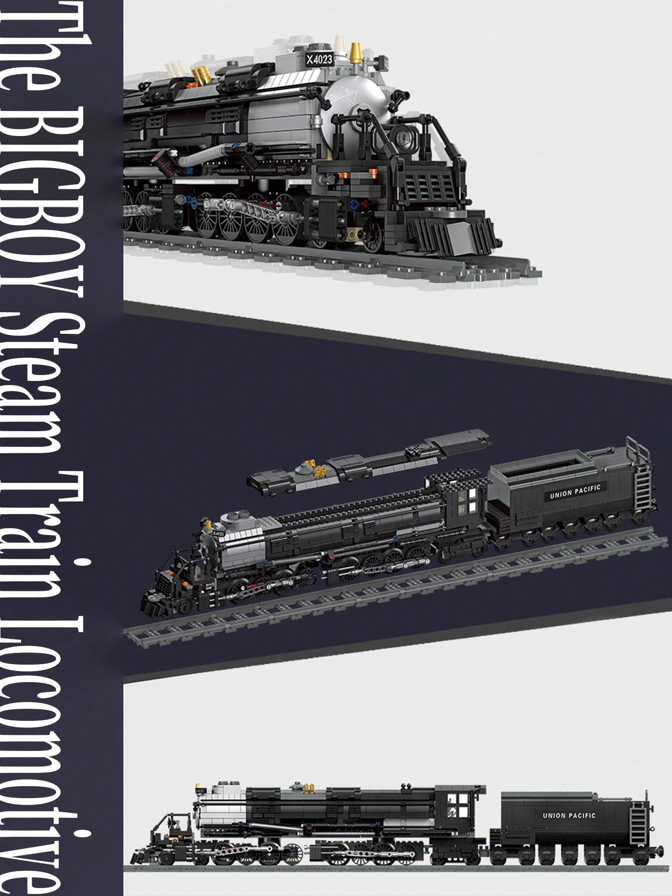 1608pcs Steam Locomotive Building Blocks Set | SHEIN