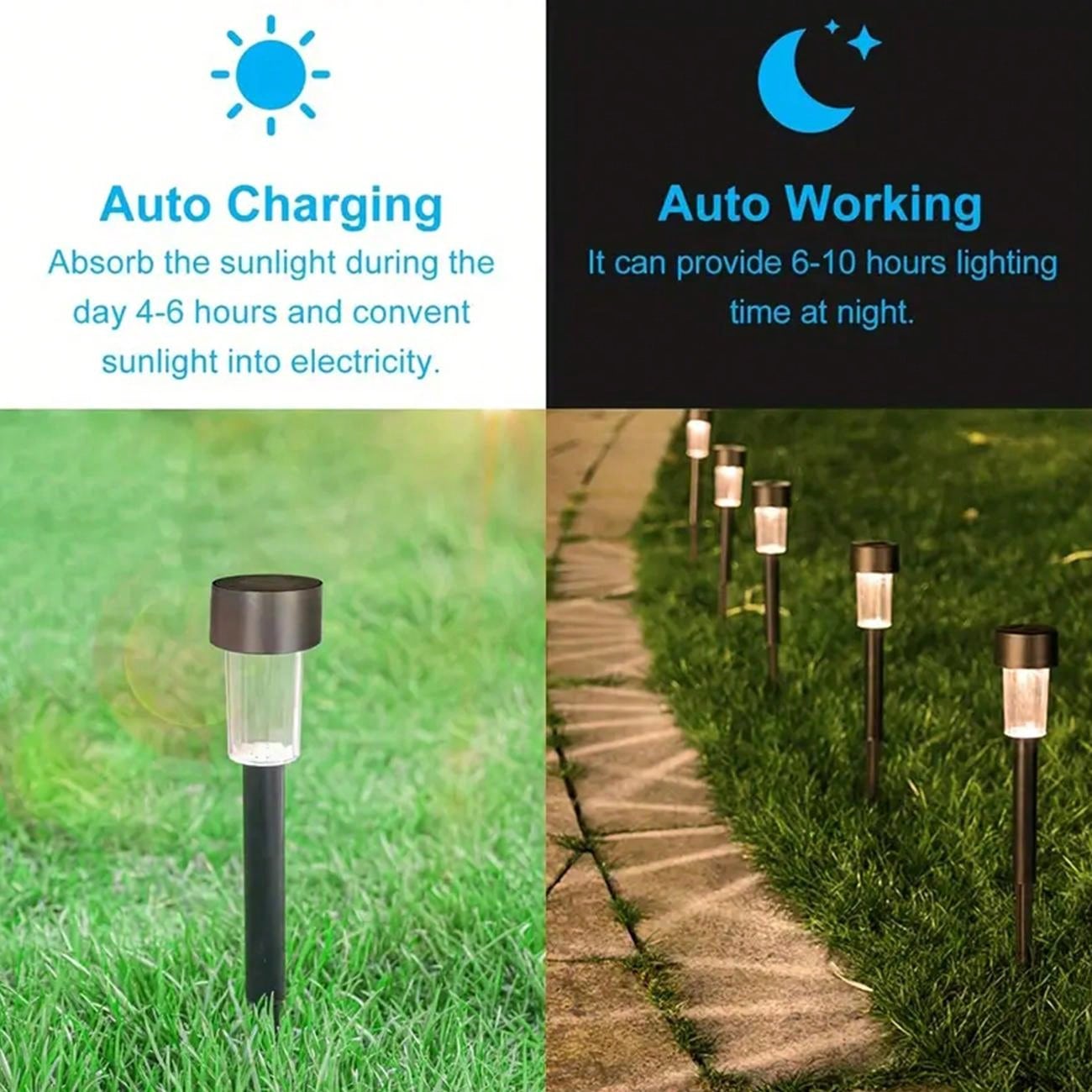 Solar Pathway Lights, Garden Ground Lights, Led Deck Nail Lights, Solar ...