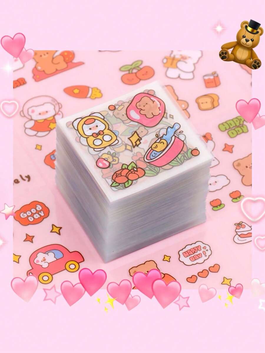 New Year Waterproof Cute PET Stickers 20 Sheets/50 Sheets/100 Sheets ...