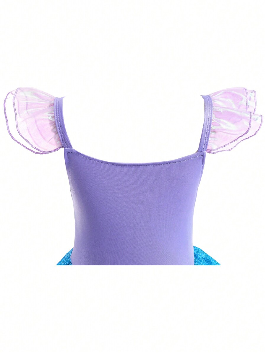 Young Girl's Sequin Cap Sleeve Fish Tail Princess Party Ball Gown ...