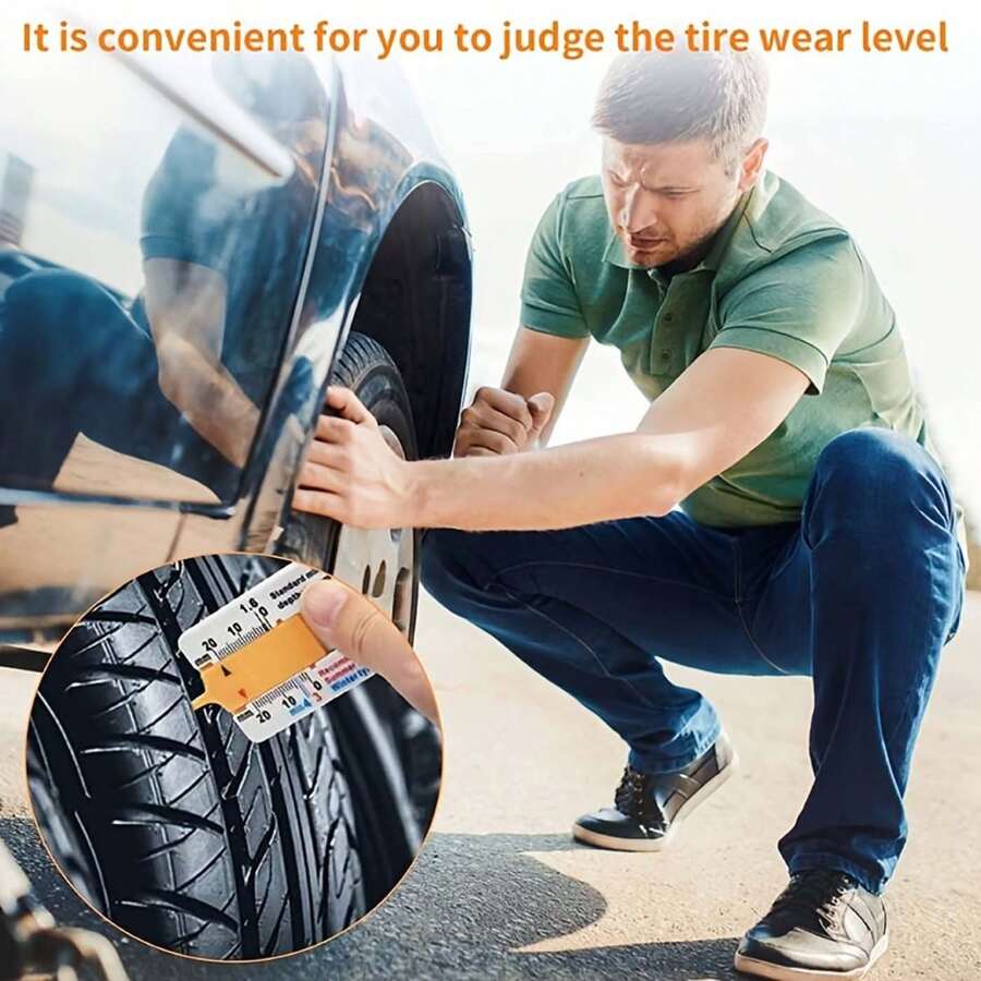 1~5pcs Tyre Tread Depth Gauge, 0-20 Mm Tire Ruler, Portable Tyre Tread ...