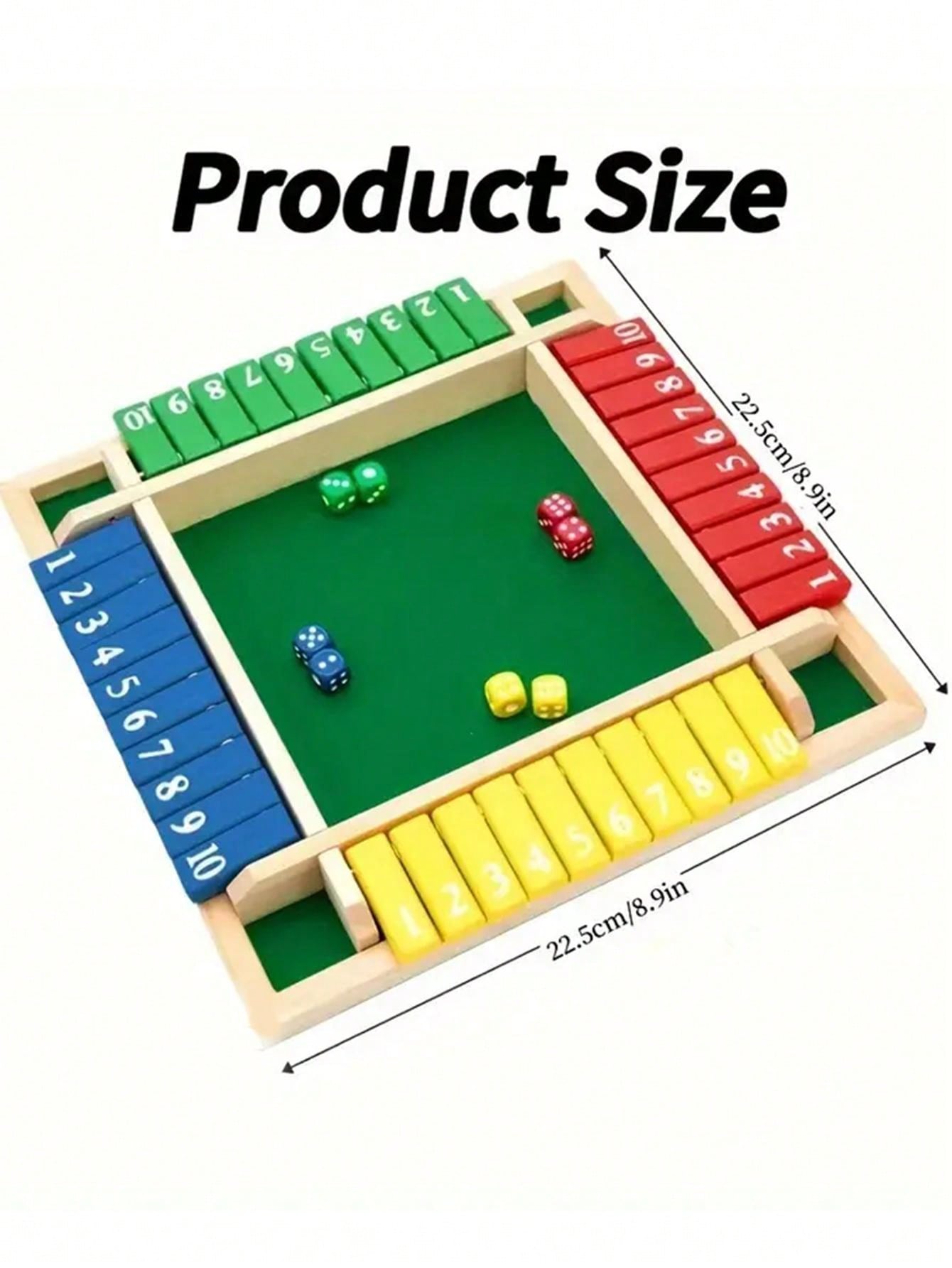 1 Pc Wooden Four-Sided Card Flipping Game Digital Game Toy Queuing ...