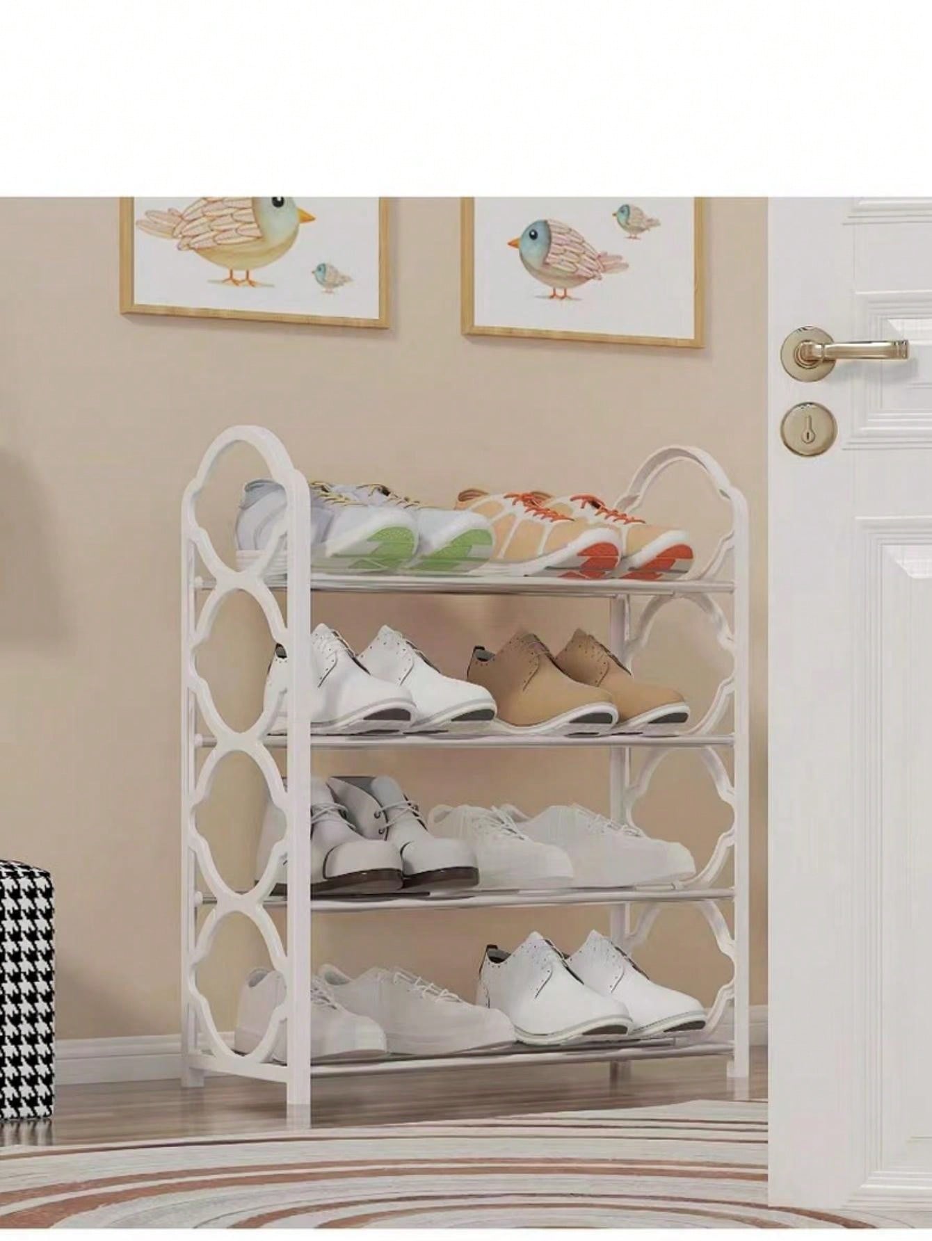 Simple Four Tier Shoe Rack, New Design Easy Assembly Shoe Shelf For ...