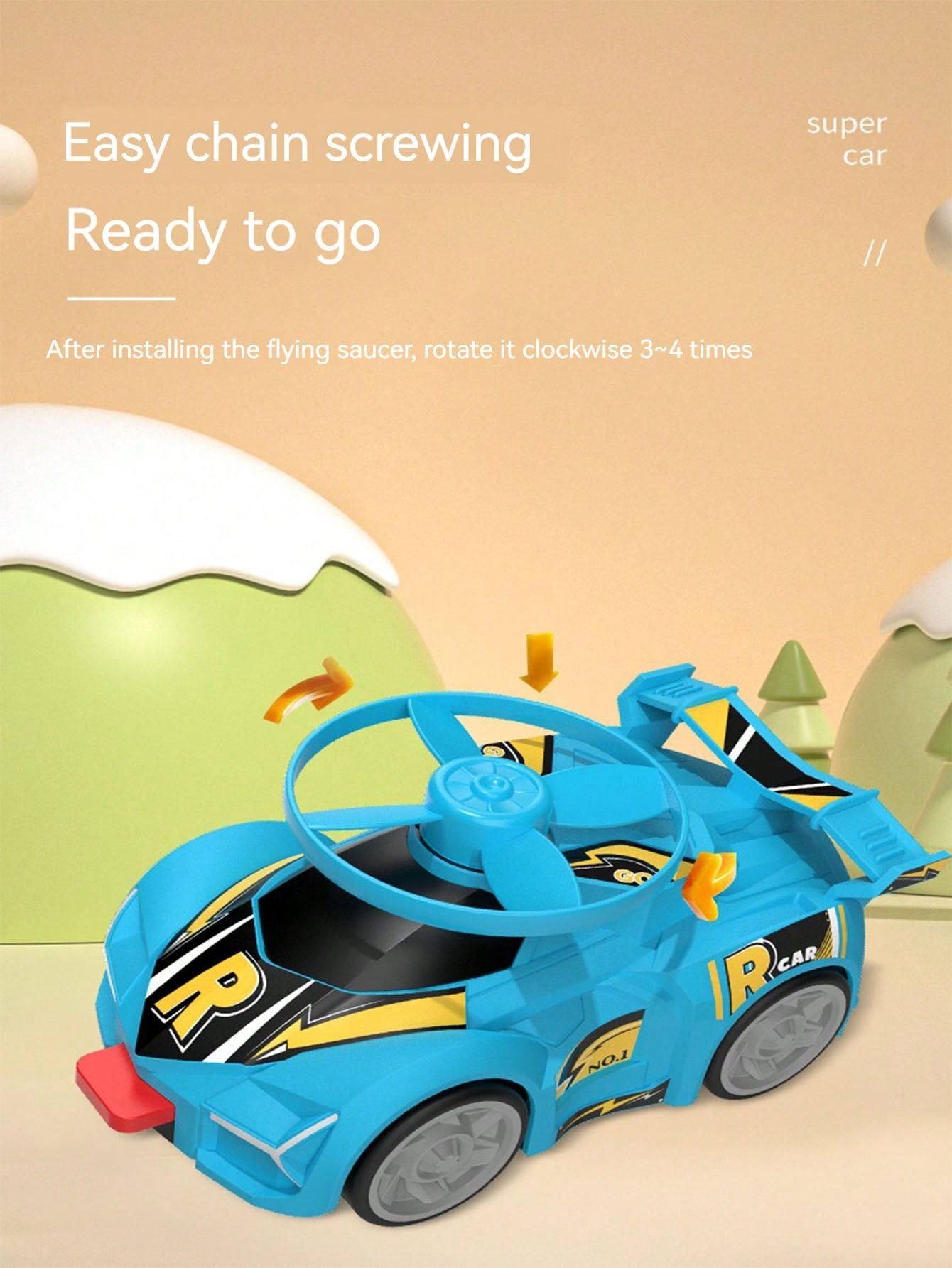 1 Juego Con Coche De Disco De Eyección De Colisión De Color Aleatorio, Coche De Juguete De ...