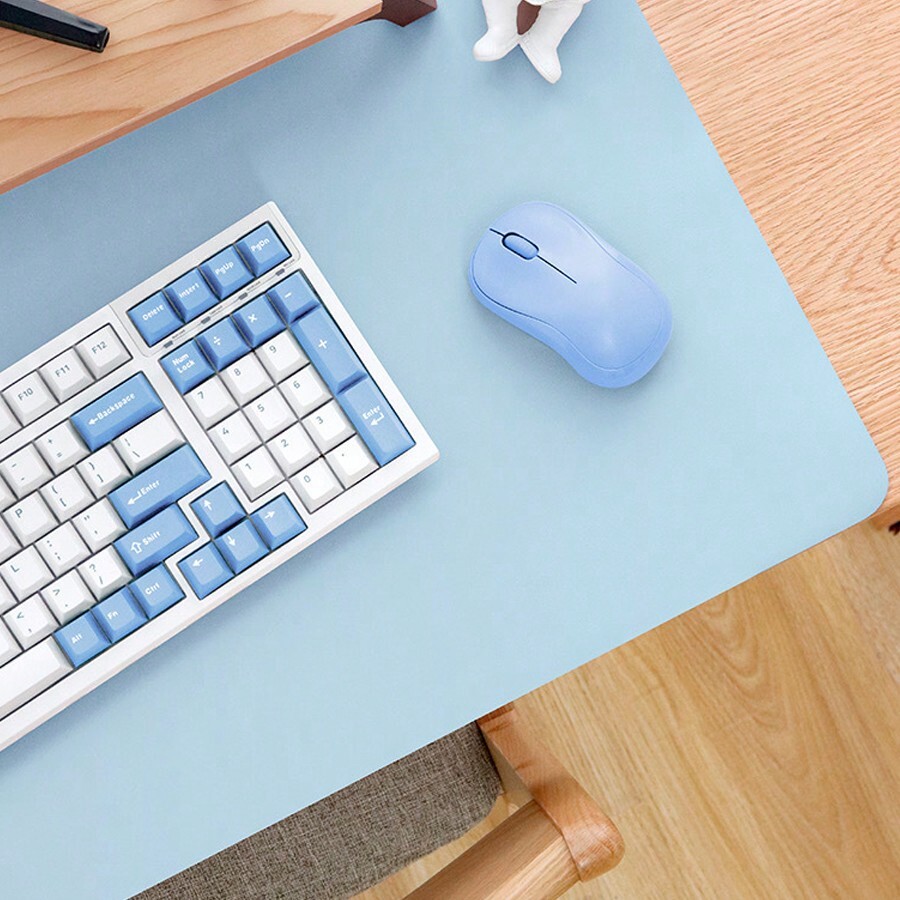 1pc Blue Extra Large-Sized Office Keyboard & Mouse Pad, Desk Anti-Slip ...