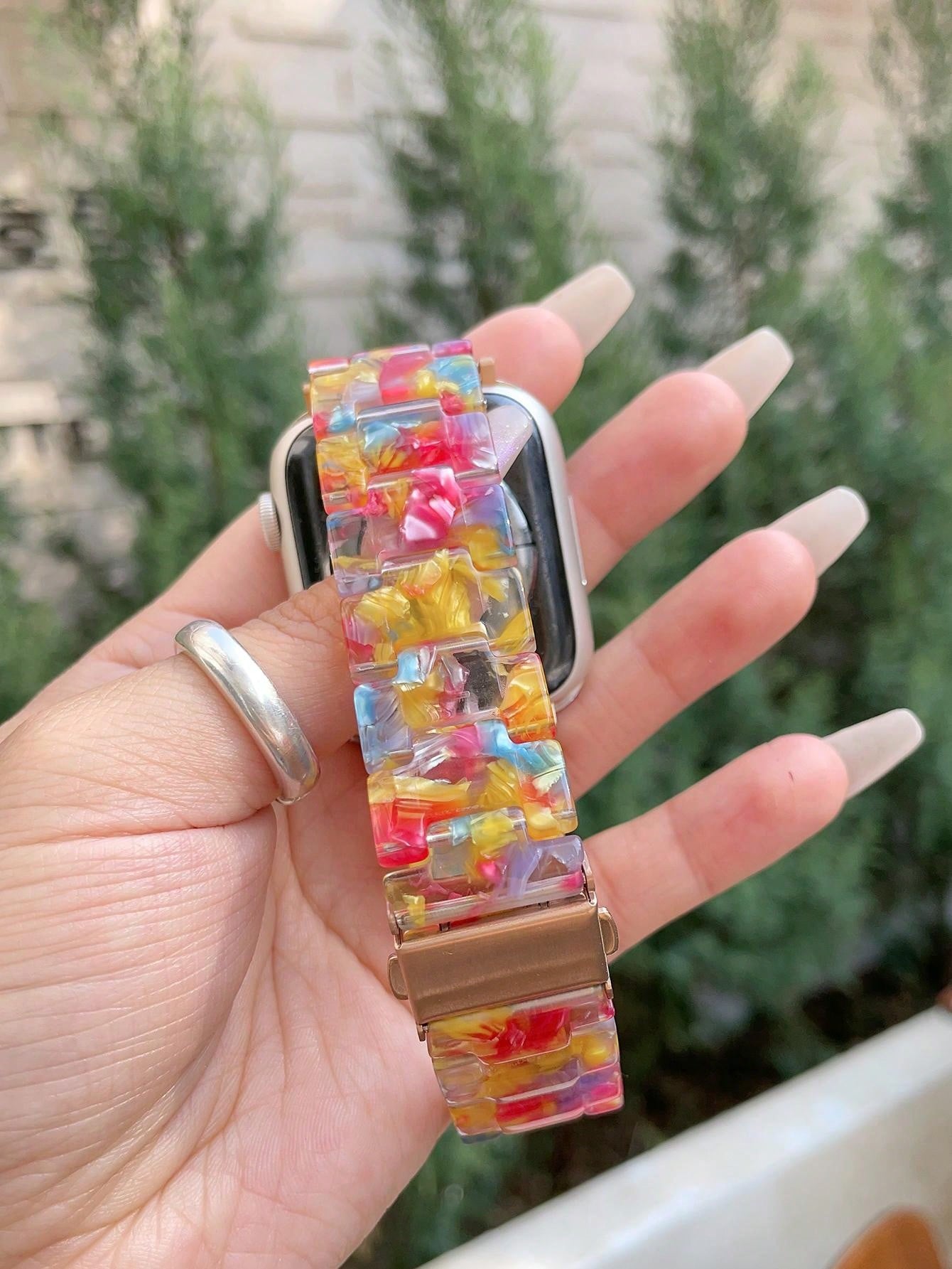 1pc Comfortable, Fashionable, Versatile, High-End, Resin Watch Band For ...