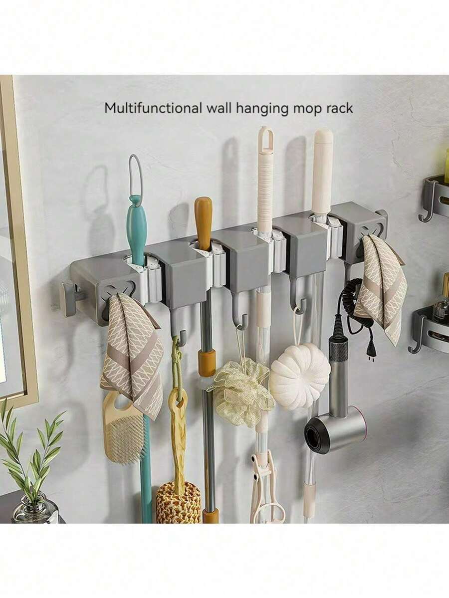 1 Mop And Broom Stand Wall Mount - Heavy Duty Broom Stand Wall Mount Or ...