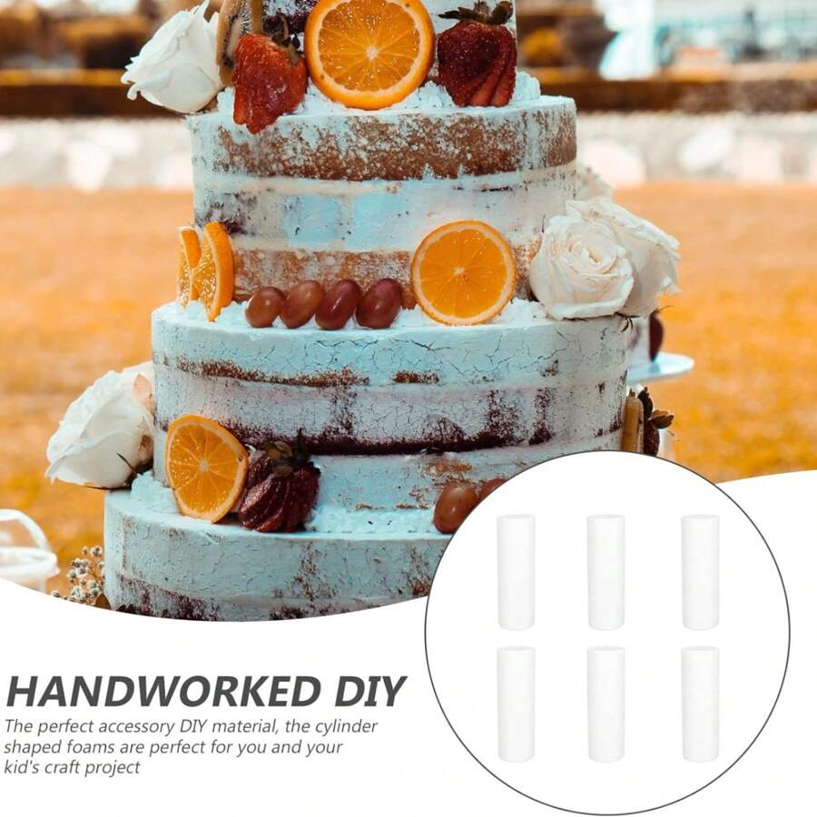 6pcs Foam Craft, Polystyrene Foam Cylinder For Painting, Modeling ...