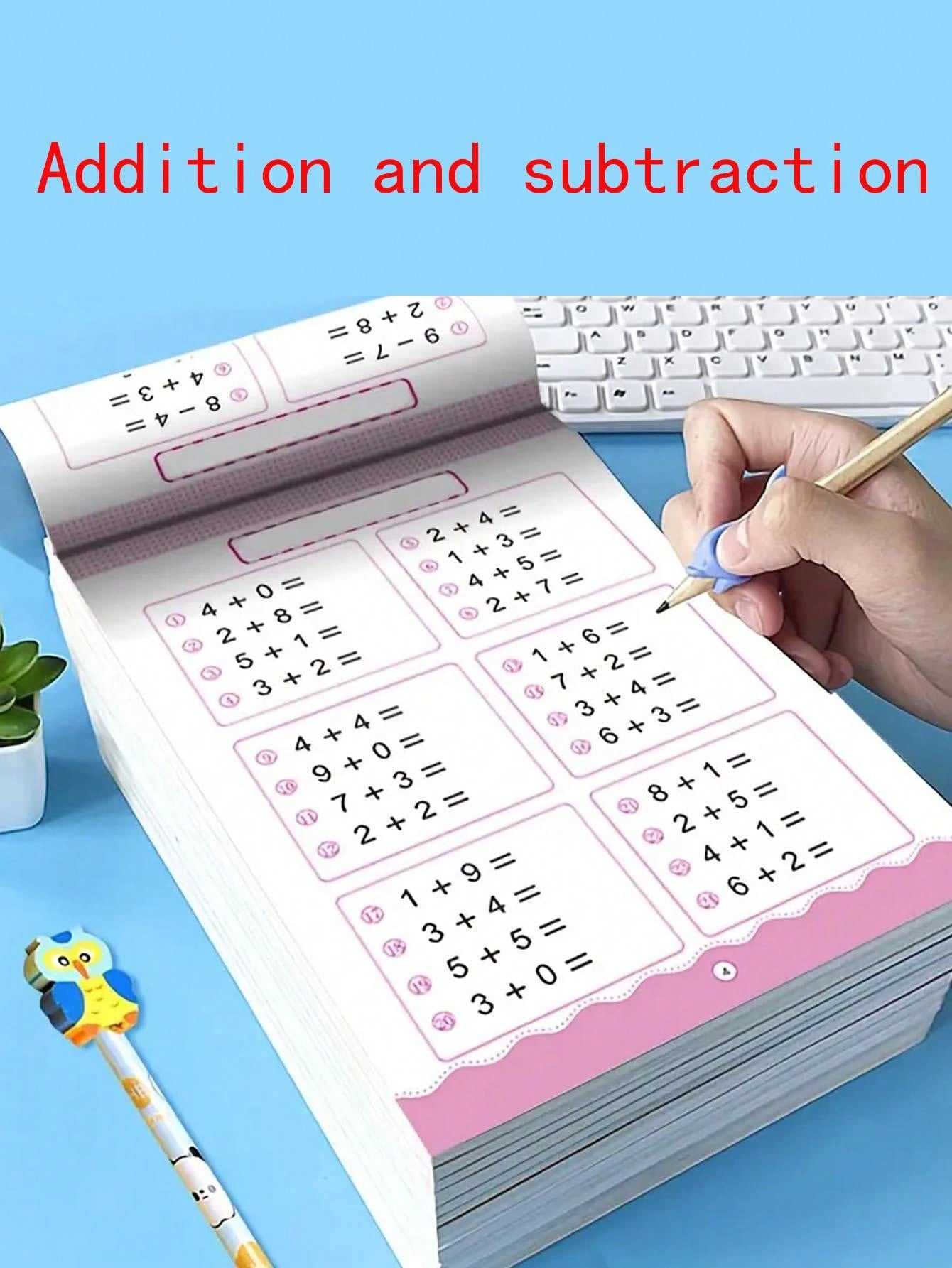 1pc Addition And Subtraction Math Exercise Book, 10/20/50/100 Preschool ...