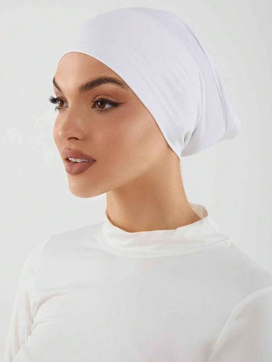 Islamic White Sport Modal Hijab Undercap Abaya Hijabs For Woman Abayas ...