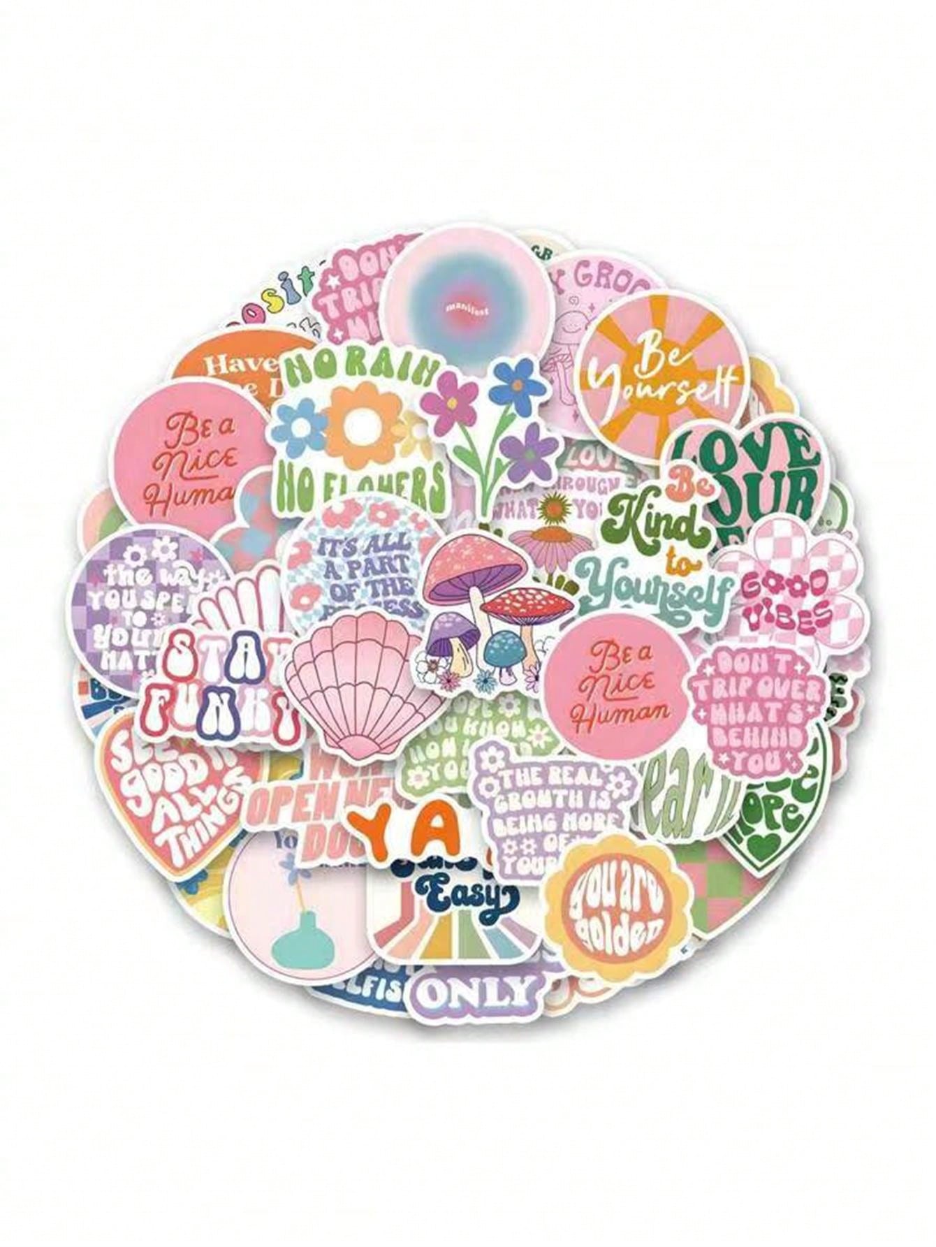 Preppy Aesthetic Stickers Danish Pastel Stickers 100PCS, Pink Things ...