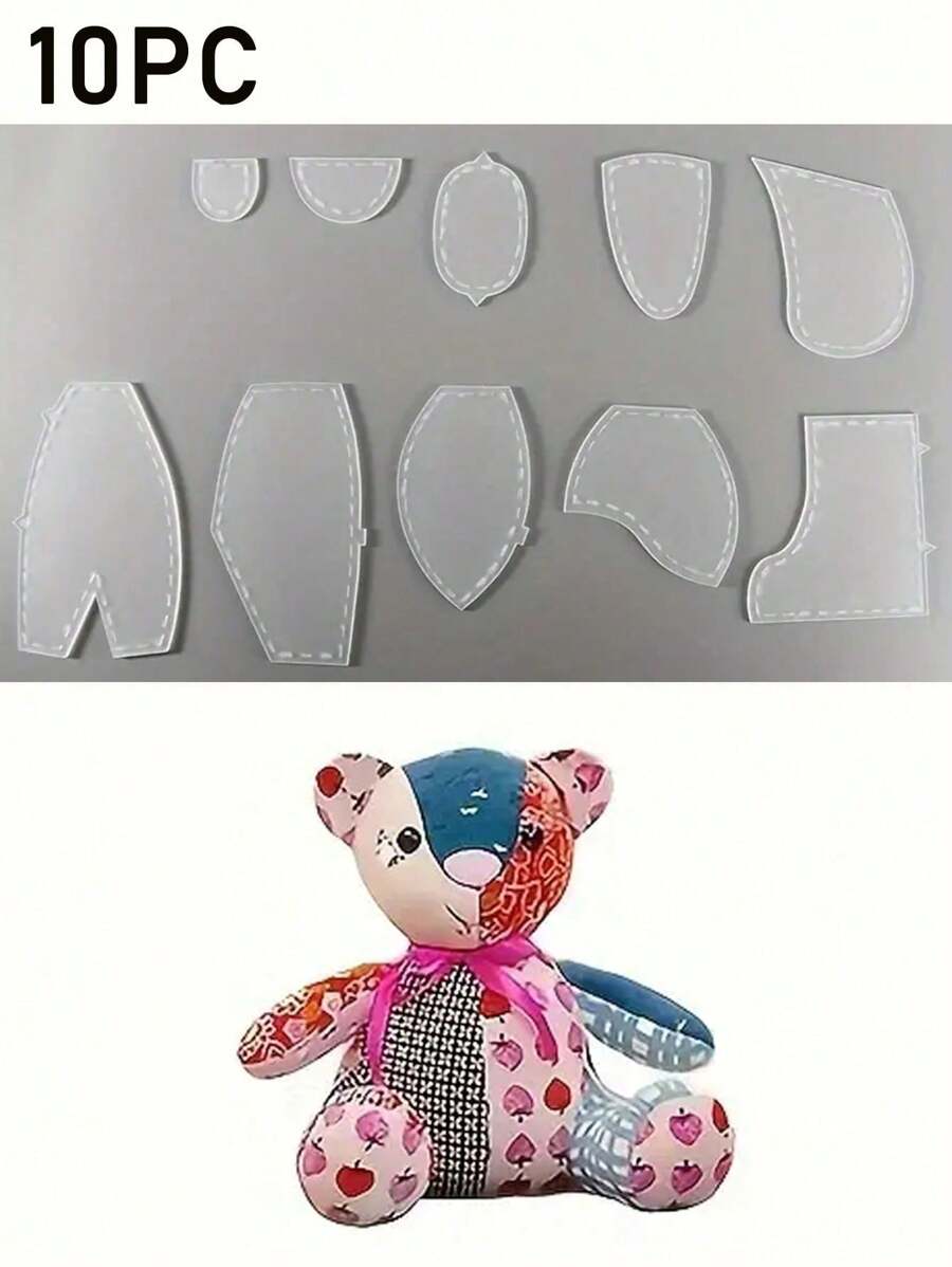 10pcs Memory Bear Template Sewing Doll Patch Tool Doll DIY Sewing ...