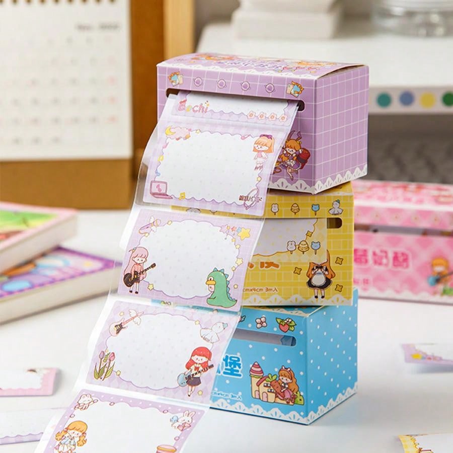 1pc Adhesive Memo Pad With Pull Out Elastics, Index Tabs, And ...