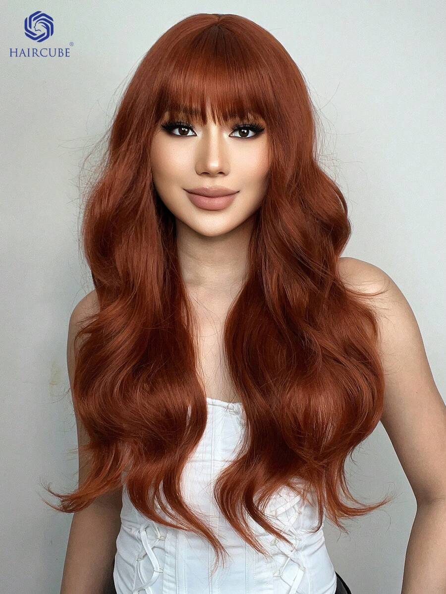 HAIRCUBE 26 Inch Long Curly Wigs For Women, Gorgeous Fluffy Wigs Hair ...