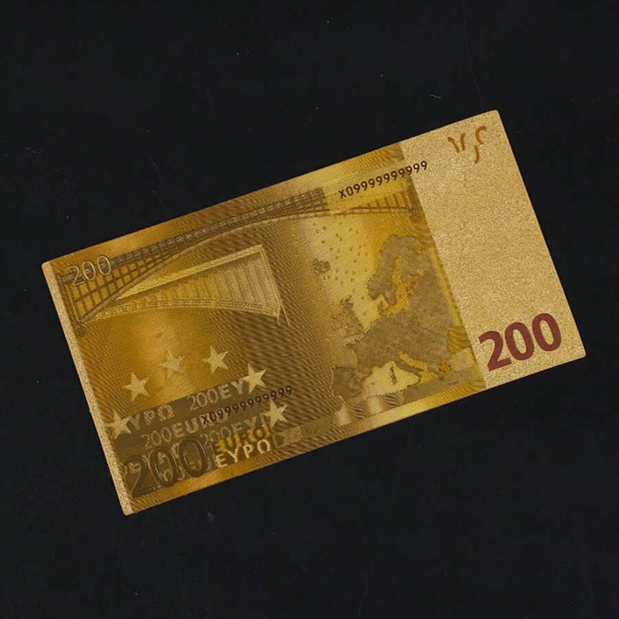 7pcs/Set Gold Foil Commemorative Coins Beautifully Printed With Euro ...