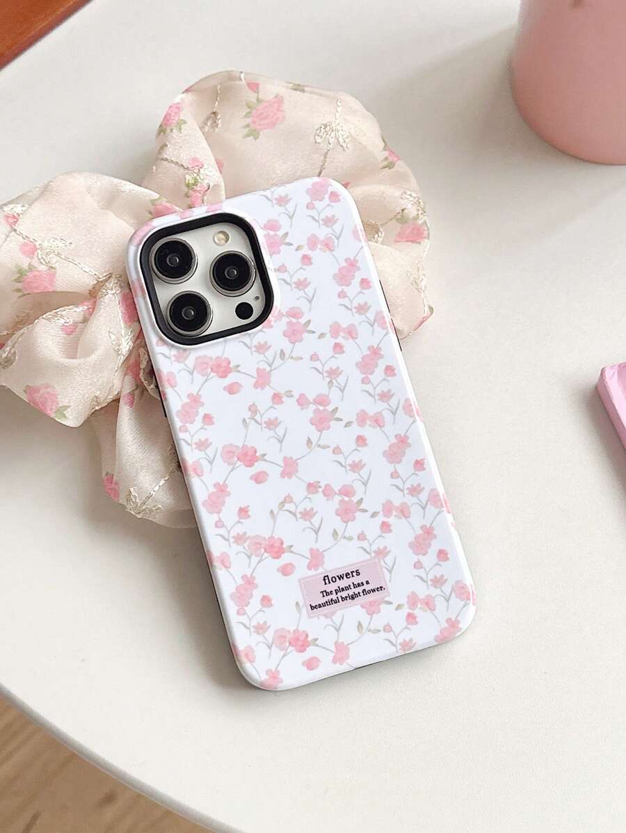 Summer 1pc 2-In-1 Phone Case With Floral Design, Compatible With Iphone ...
