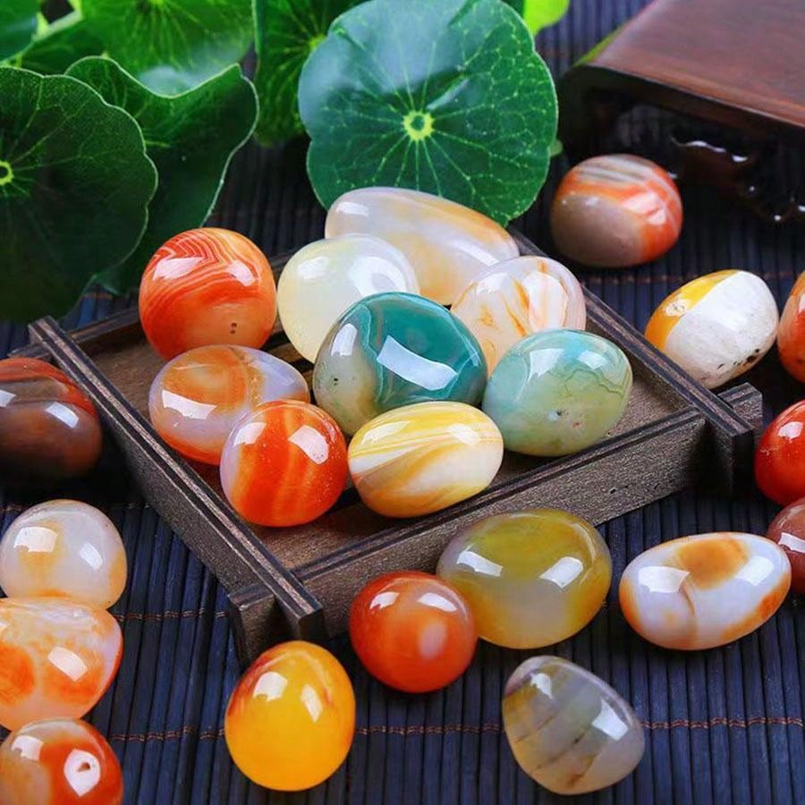 20/50/100pcs Natural Agate & River Pebbles For Decorating Potted Plants ...