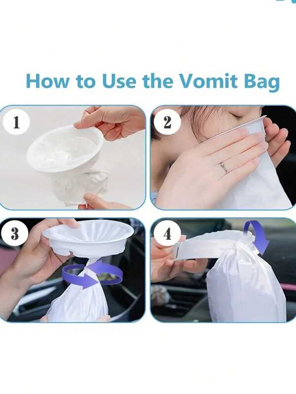 25pcs Disposable Vomiting Bag Emergency Disposal Emergency Kit Car ...