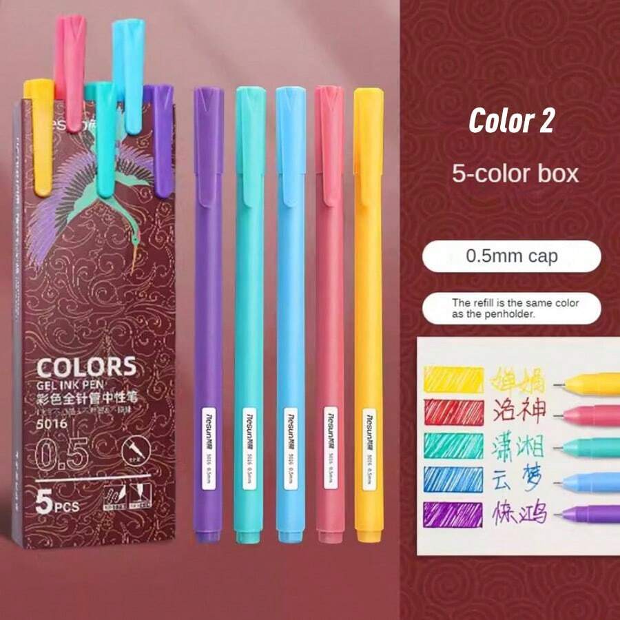 Colored Rollerball Pen For Note Taking, Special Hand Tent Color Pen Set ...