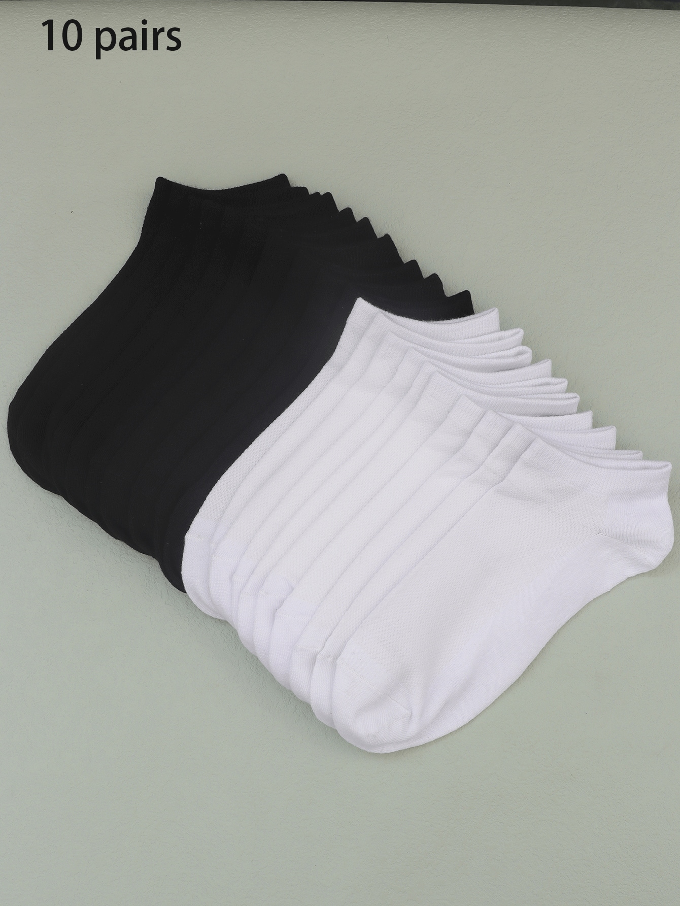 10 Pairs Women Short Socks, Multi-Color Casual Fashion Shallow Mouth ...