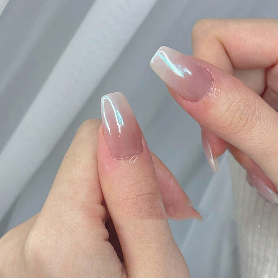 Pearl White Nails Glitter Dust Chrome Y2 1Box Moonlight White Chrome ...