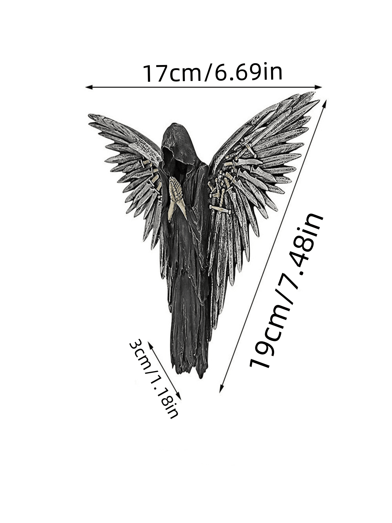 Random Color Dark Ghost Angel Wings Shape Home, Garden, Backroom ...