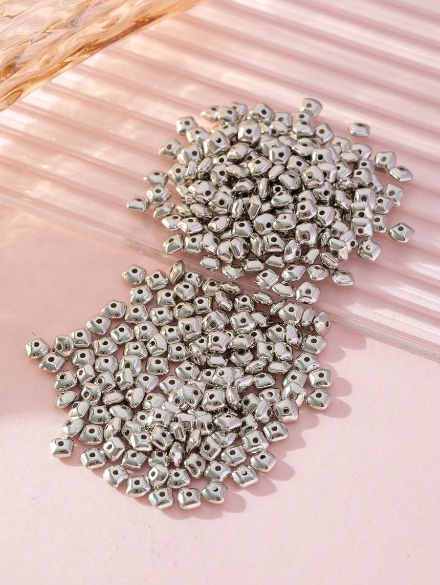 1pack 300pcs Irregularly Shaped Ccb Beads With White K Plating ...