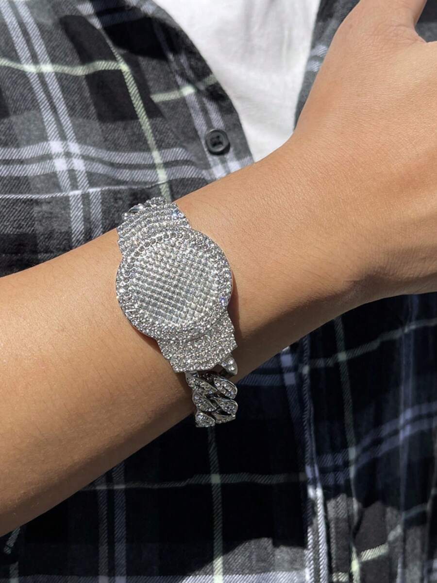 1pc Luxury Diamond-Encrusted Watch Chain For Men's Watch, Designed As ...