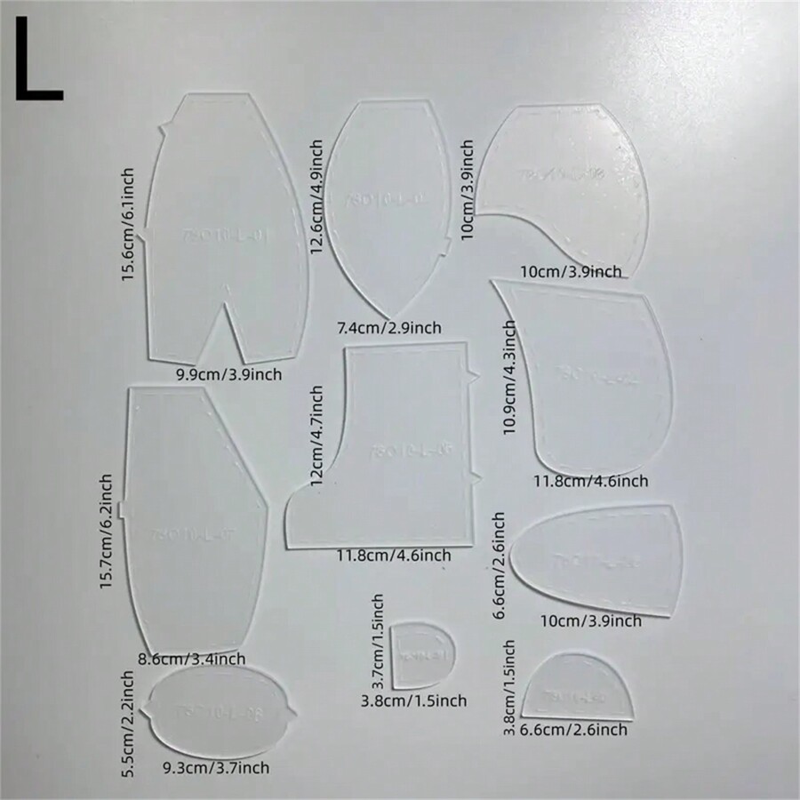 10pcs/Set Creative Memory Bear Template Sewing Patch Ruler DIY Sewing ...