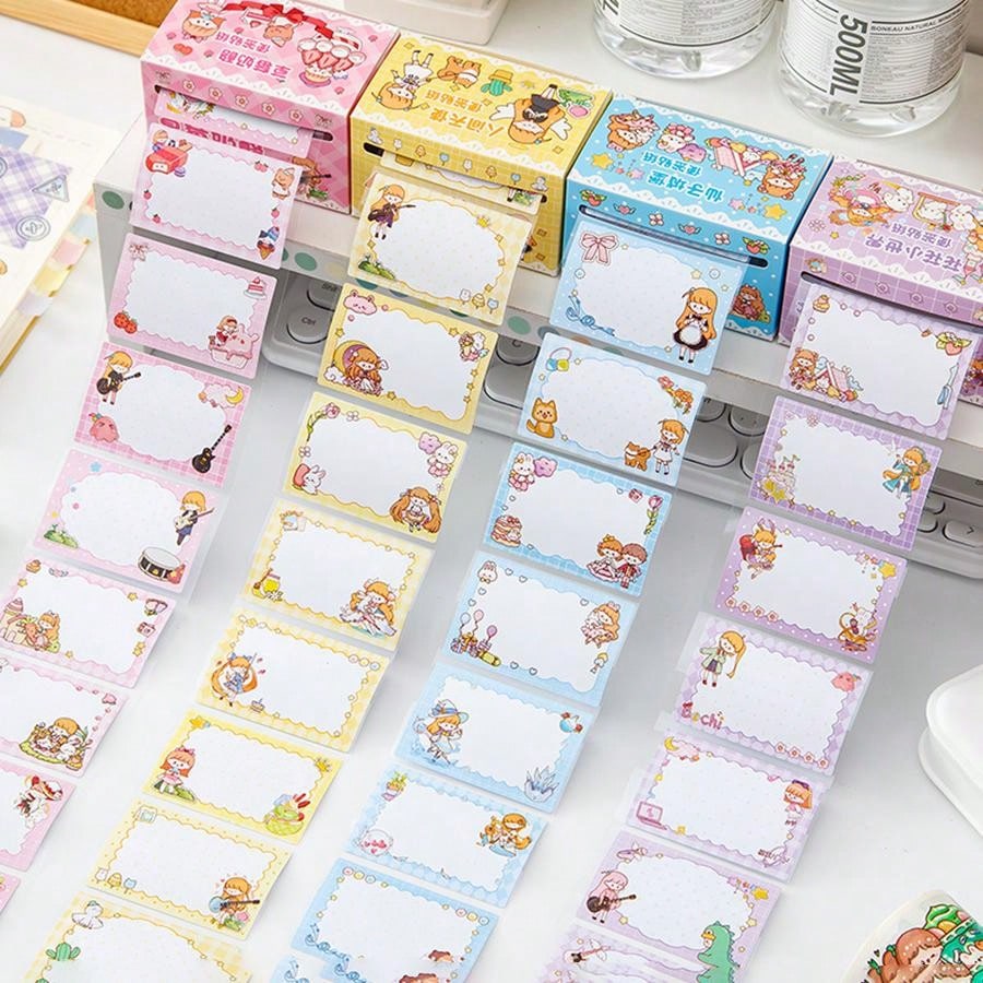 1pc All-Sticky Easy Peel Note Paper With Pull Tab, For Students To ...