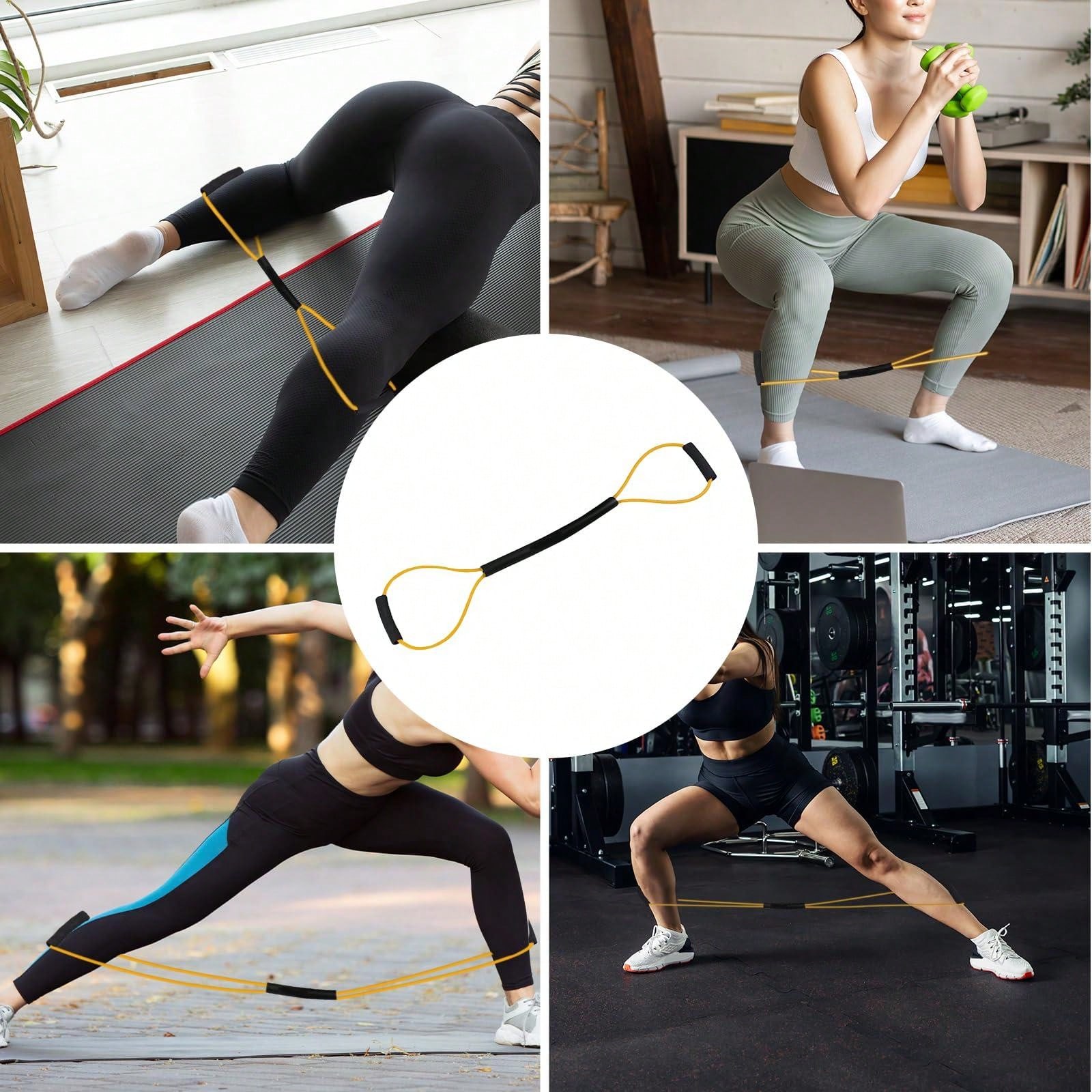 1pc Sports Resistance Bands Tension Rope With Comfort Handles Thai ...