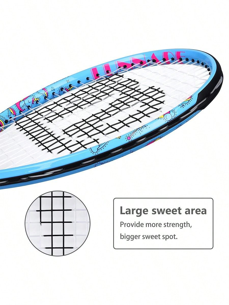 1pc Tennis Rackets With Free Bag Grip Unicorn Series Blue&Pink Color ...