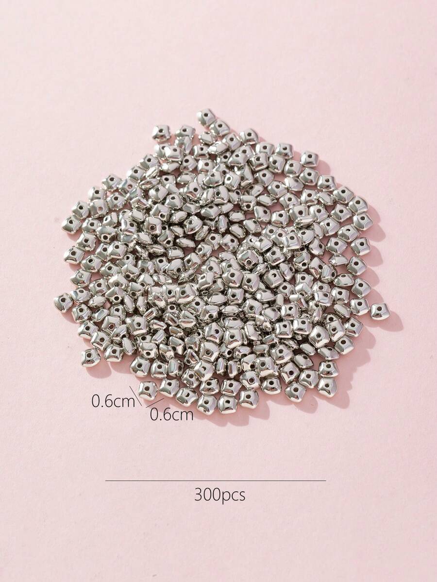 1pack 300pcs Irregularly Shaped Ccb Beads With White K Plating ...