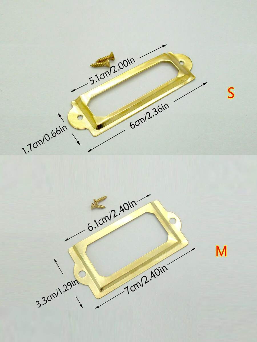 10pcs Vintage Drawer Label Holder Cup Pulls Card Frame For Cabinet ...