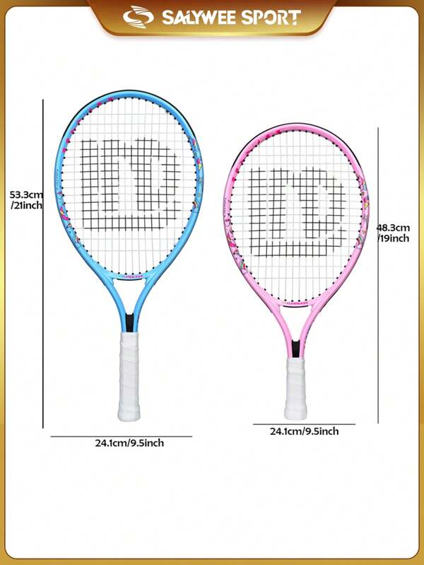 1pc Tennis Rackets With Free Bag Grip Unicorn Series Blue&Pink Color ...