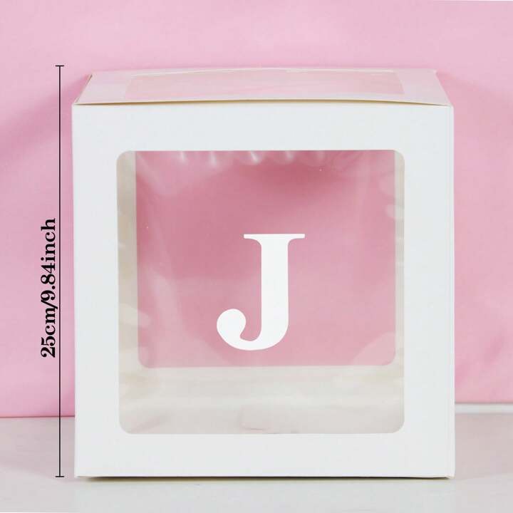 1pc Transparent Balloon Boxes J Clear Balloon Boxes With Letters For ...