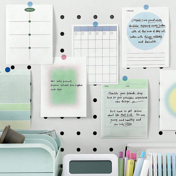 1pc 80-Sheet Simple Creative Memo Pad With No-Stick Writable Pages For ...