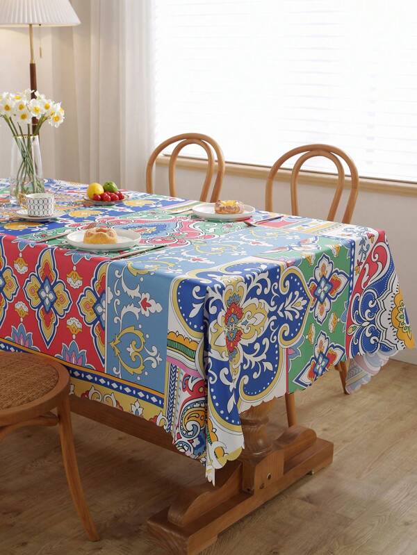 Waterbestendig En Oliebestendig Rechthoekig Tafelkleed , Versierd ...