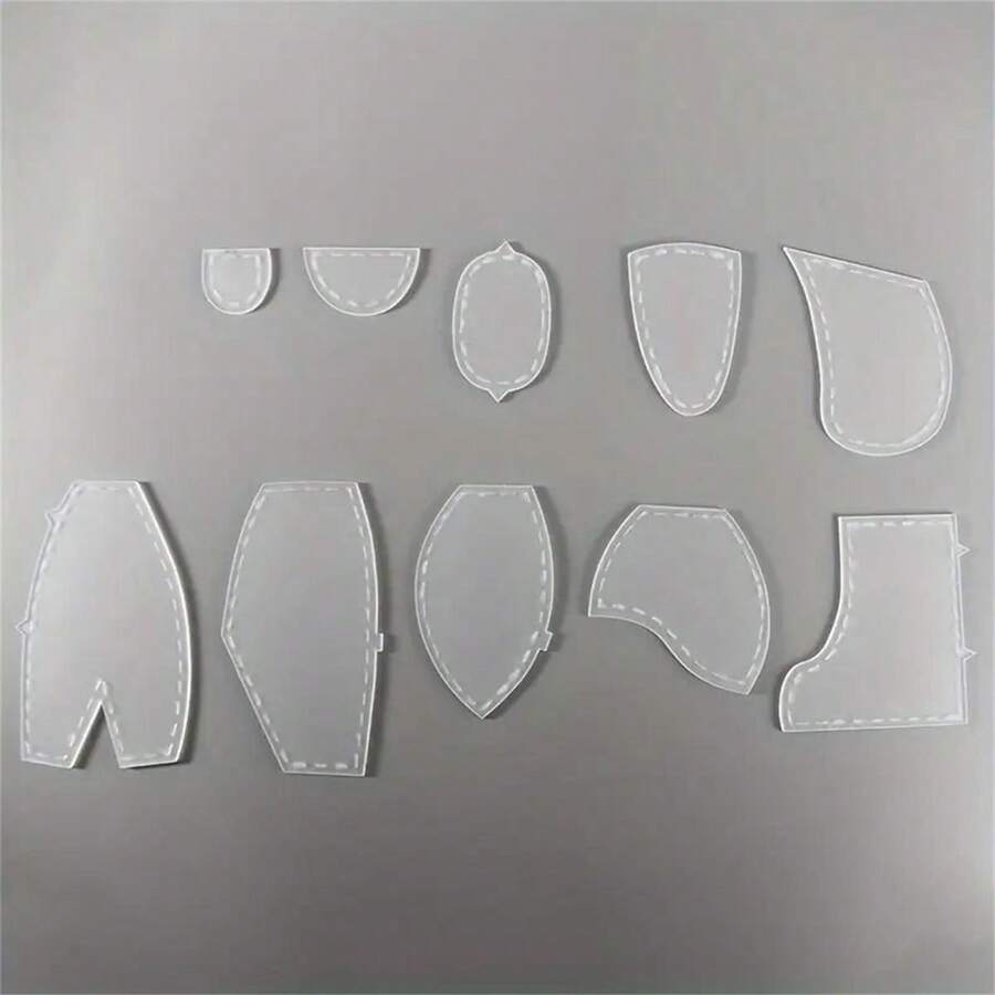 10pcs/Set Creative Memory Bear Template Sewing Patch Ruler DIY Sewing ...