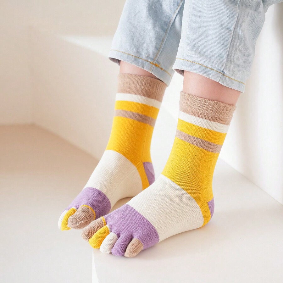 1 Pair Of Fashionable And Versatile New Five Toed Socks For Children ...