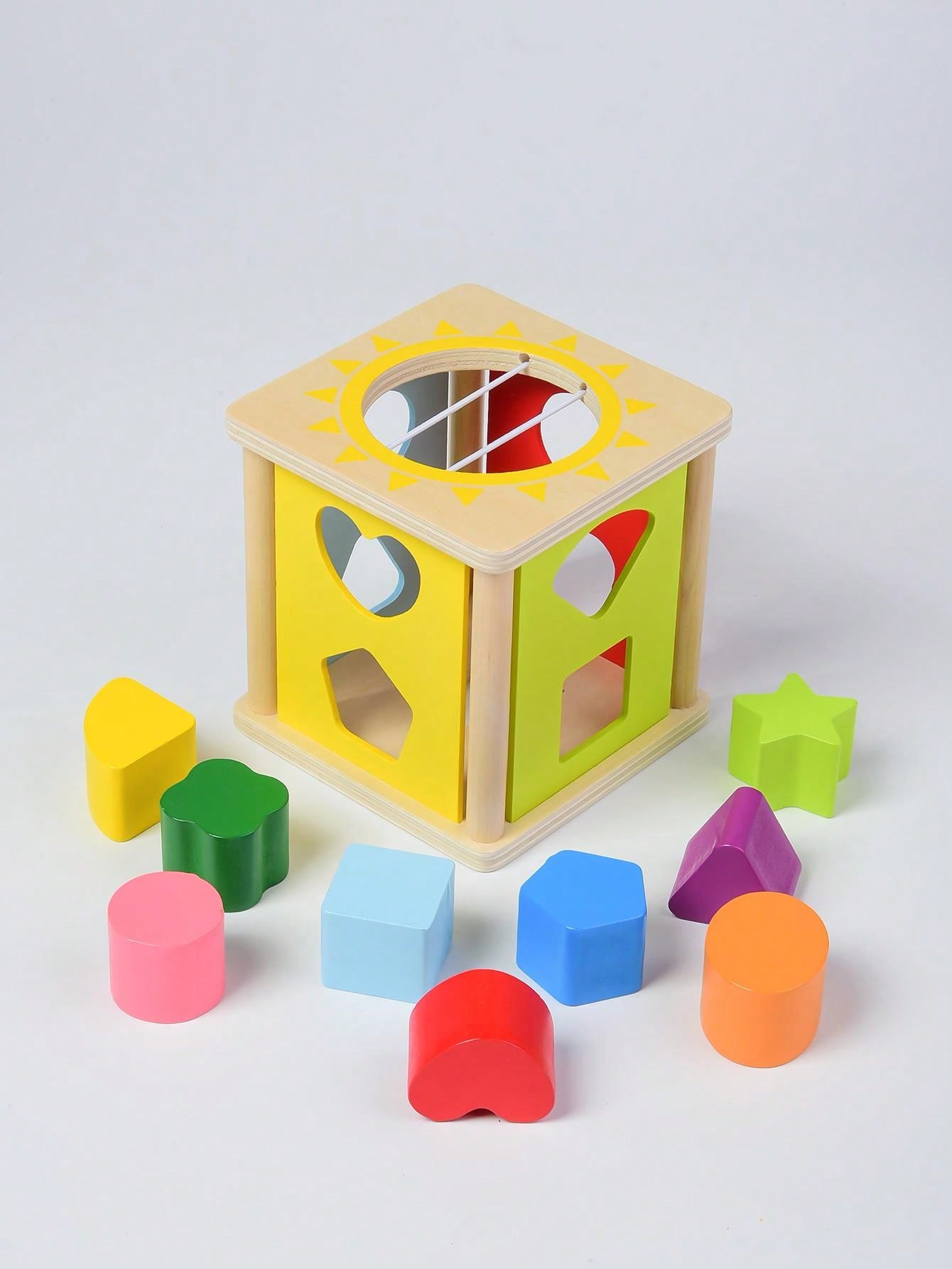 Geometric Shape Intelligence Box, Shape Sorting And Pairing, Perforated ...