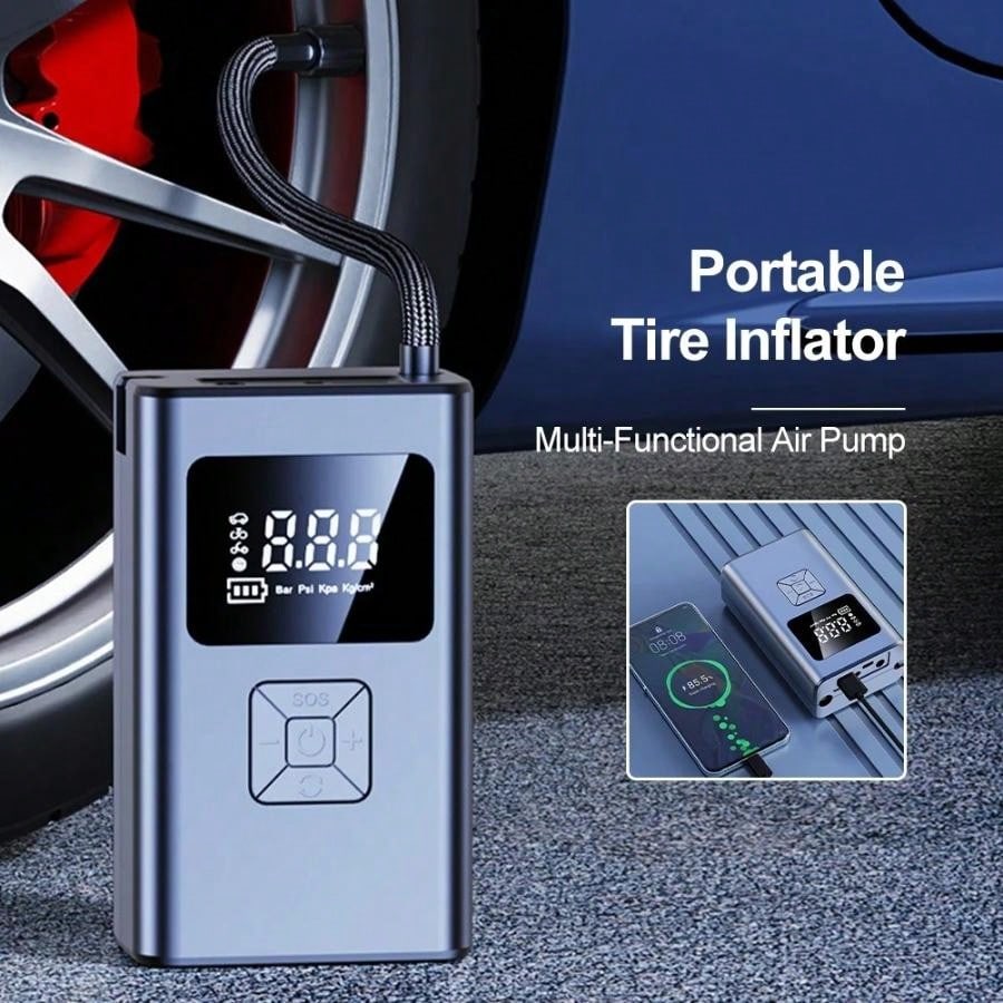 Cordless Car Tire Inflator Air Compressor Pump 12V Portable Cordless ...